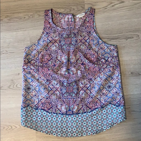 Artisan Ny | Tops | Patterned Tank Top With Button Detailing In Back ...